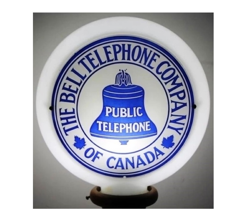 Bell Telephone Public Telephone Lighted Globes - The Old Telephone Room