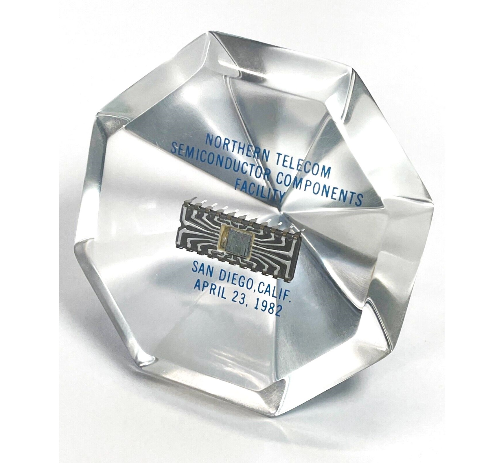 1982 Northern Telecom Diamond Shaped Paperweight - The Old Telephone Room