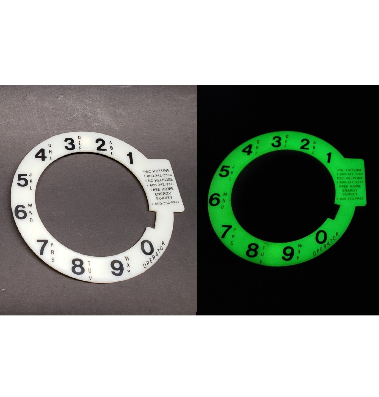 Telephone Glow Advertisement Dial Ring - The Old Telephone Room